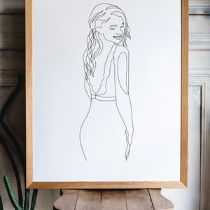 Custom One Line Self Portrait Drawing, Line Art Drawing, One Line ...