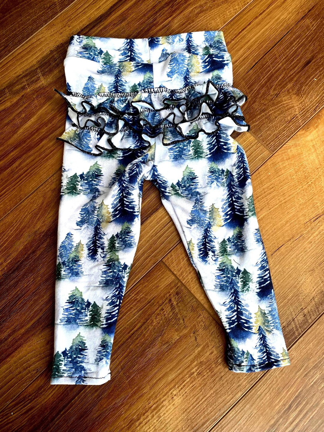 Winter Ruffle Pants / Baby Pants / Baby Girl Ruffle Leggings / Newborn ...