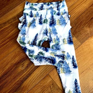 Winter Ruffle Pants / Baby Pants / Baby Girl Ruffle Leggings / Newborn ...
