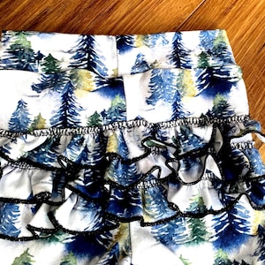 Winter Ruffle Pants / Baby Pants / Baby Girl Ruffle Leggings / Newborn ...