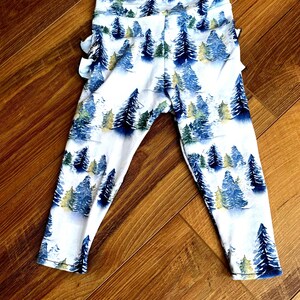 Winter Ruffle Pants / Baby Pants / Baby Girl Ruffle Leggings / Newborn ...