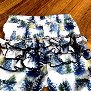 Winter Ruffle Pants / Baby Pants / Baby Girl Ruffle Leggings / Newborn ...