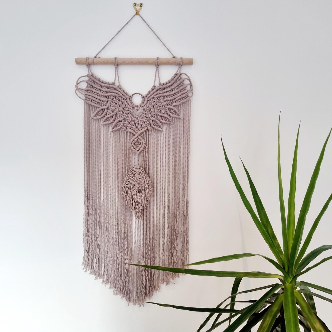 Statement Eagle Wings Macrame Wall Hanging - Unique Artwork - Bohemian ...