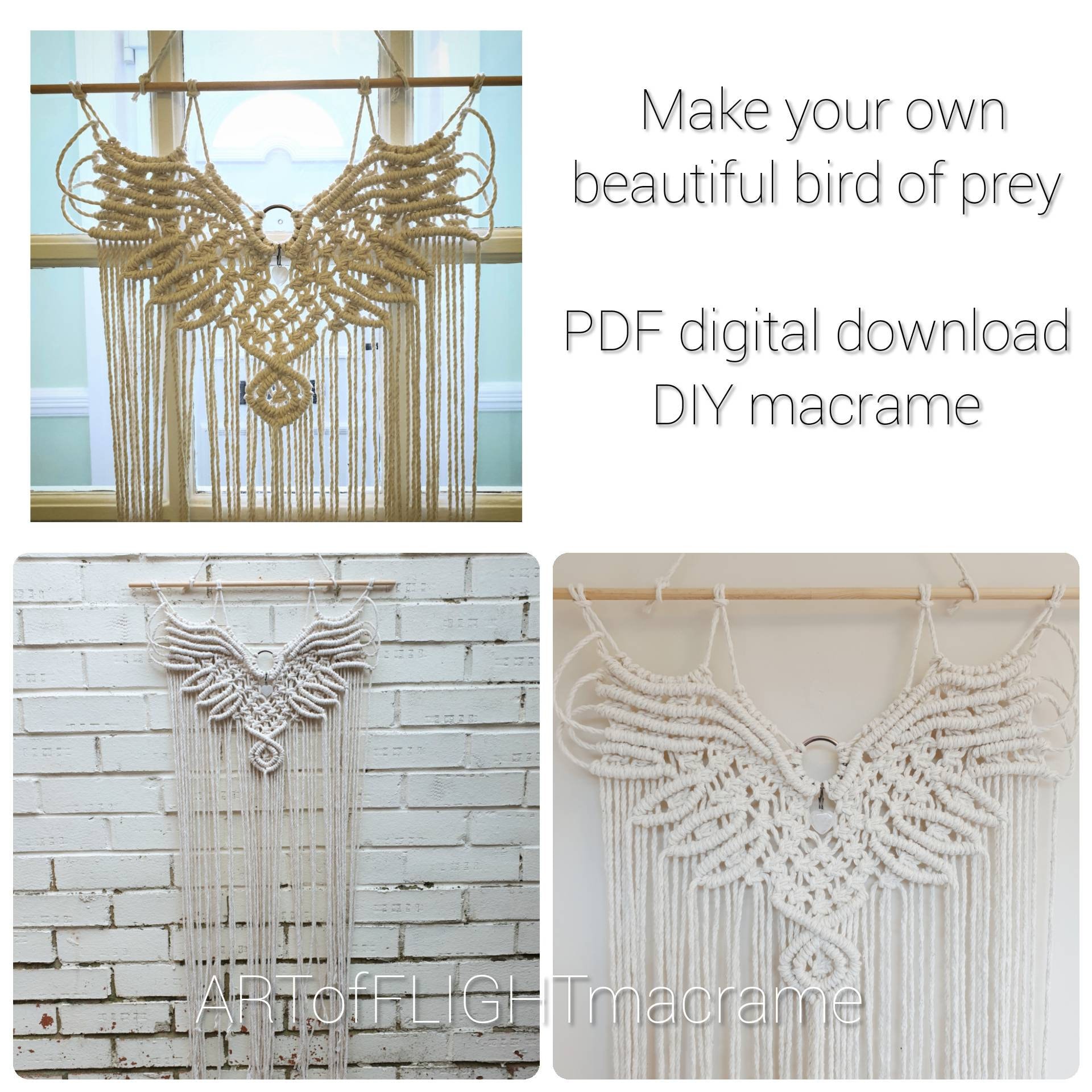 Macrame Pattern Eagle Tutorial Pdf - Etsy