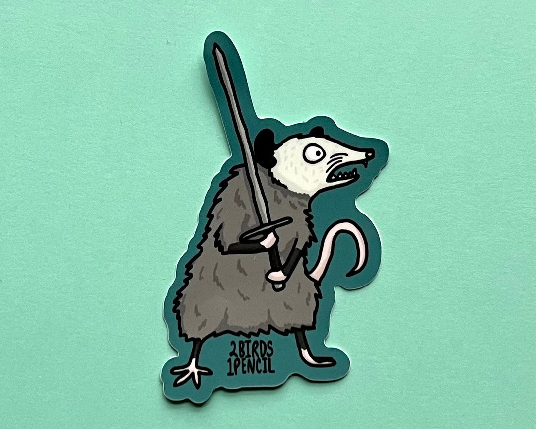 Sword Possum Vinyl Sticker - Etsy