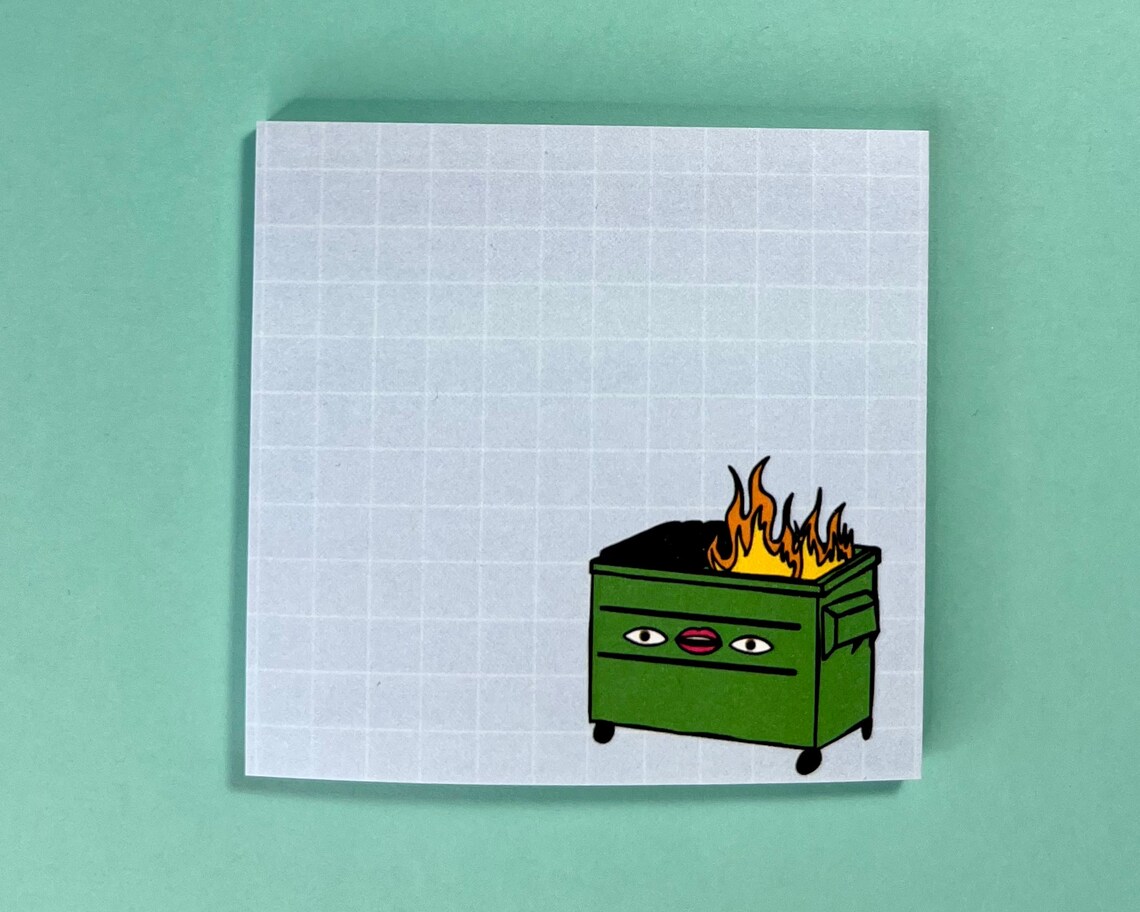 Dumpster Fire Sticky Notes - Etsy