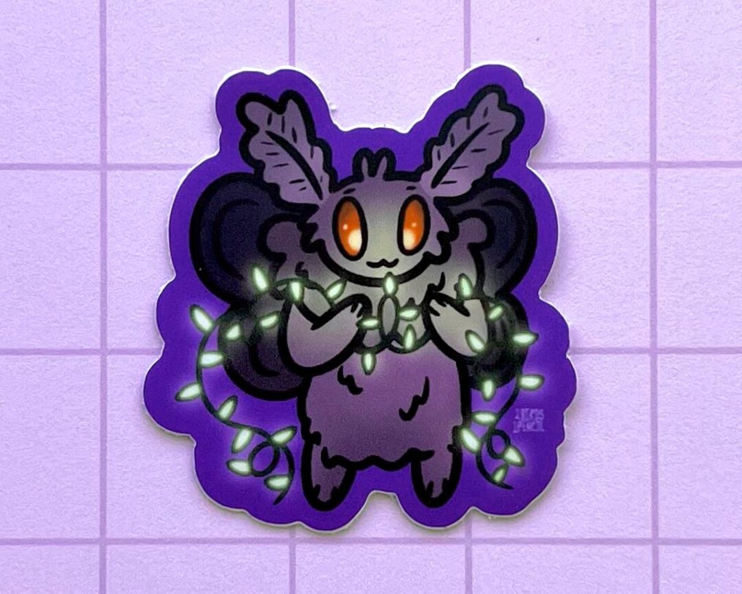 String Lights Mothman Mini Vinyl Sticker - Etsy