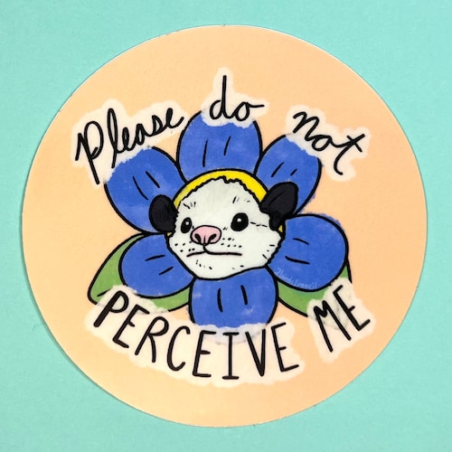 Please Do Not Perceive Me Possum Vinyl Sticker - Etsy