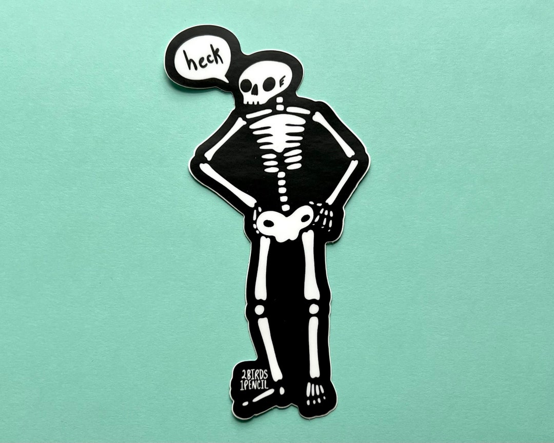 BIG Skeleton Vinyl Sticker - Etsy