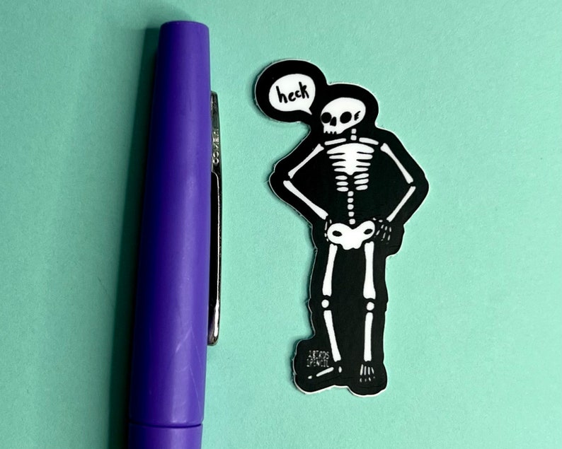 MINI Skeleton Vinyl Sticker - Etsy