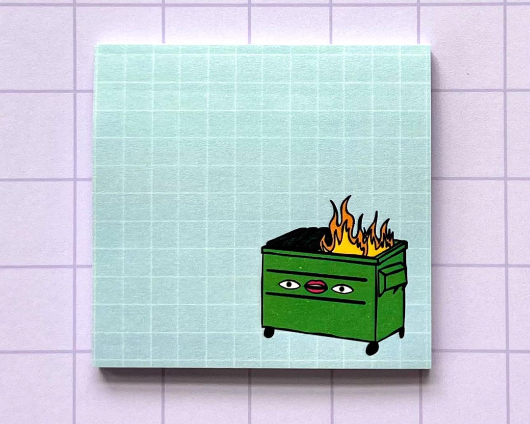 Dumpster Fire Sticky Notes - Etsy