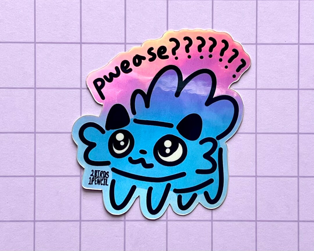 Begging Bembo Holographic Sticker - Etsy