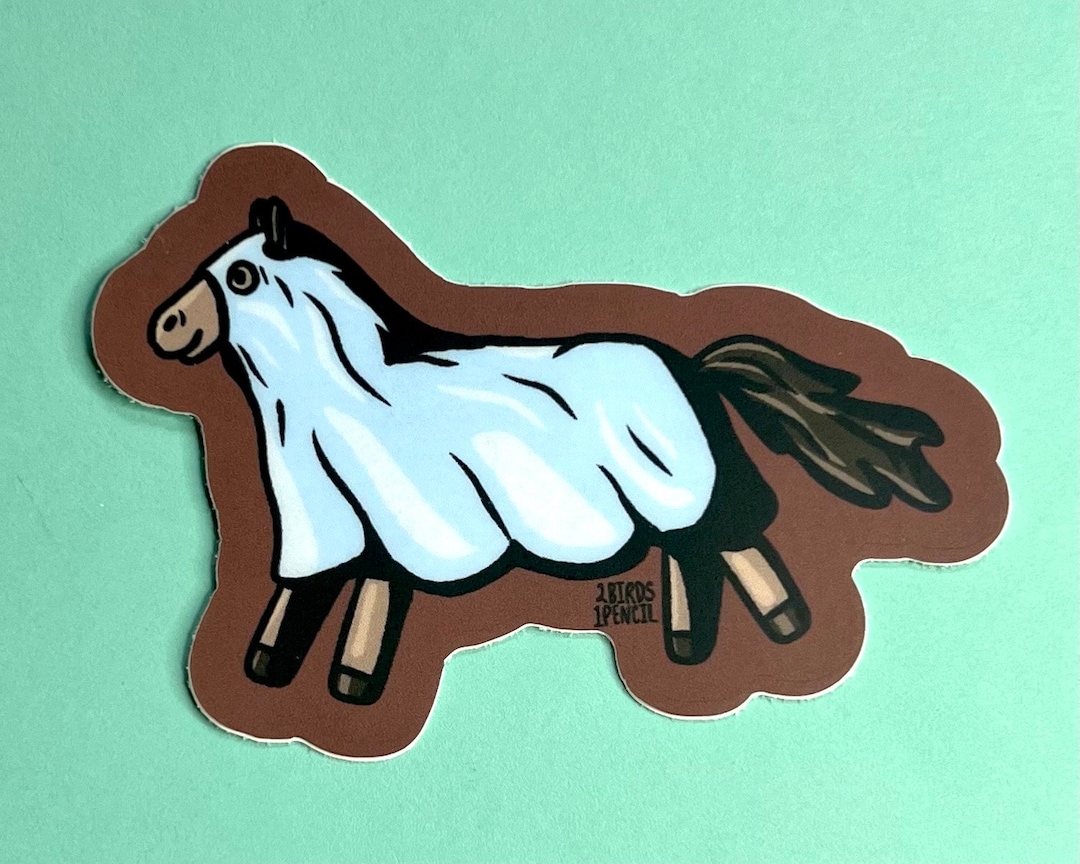 Ghost Horse Vinyl Sticker - Etsy