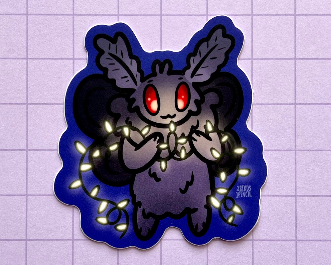 String Lights Mothman Vinyl Sticker - Etsy