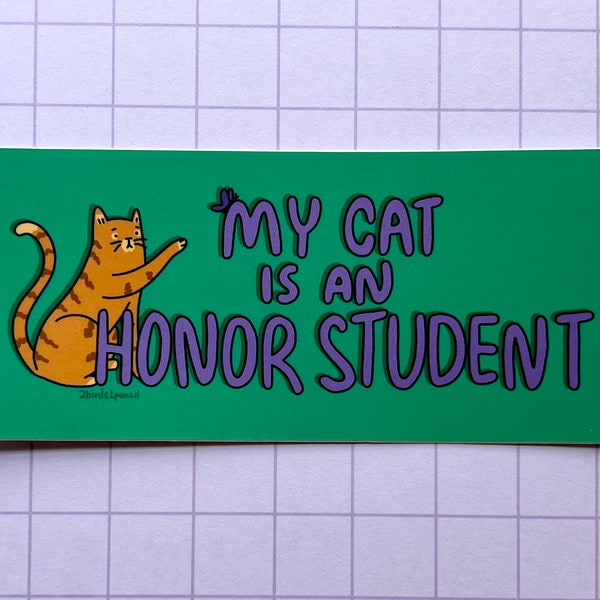 Honor Student Bumper Sticker - Etsy