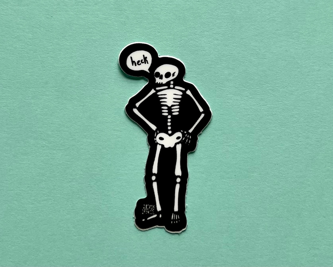 MINI Skeleton Vinyl Sticker - Etsy