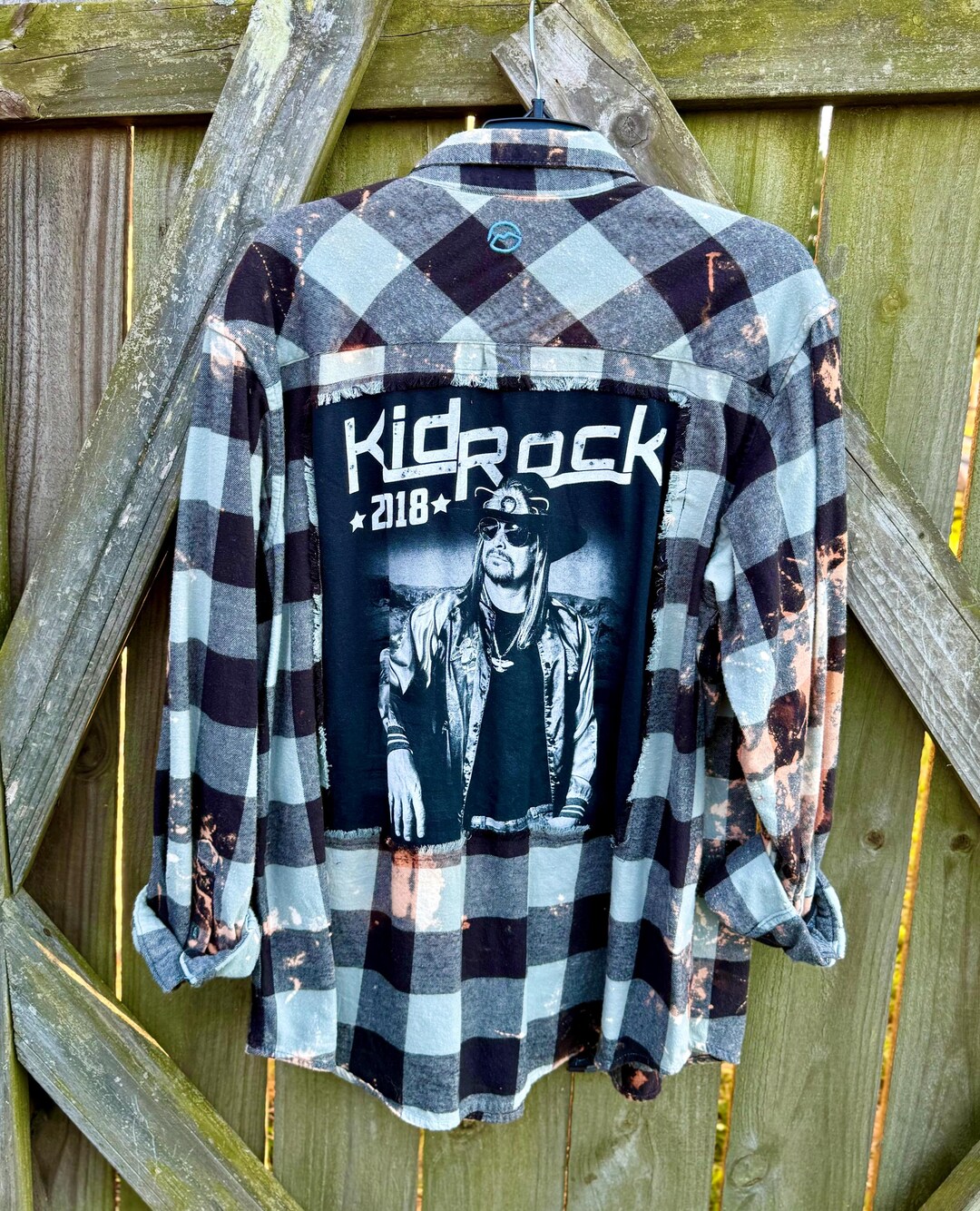 Kid Rock Bleached Distressed Concert Flannel Shirt Size Large - Etsy
