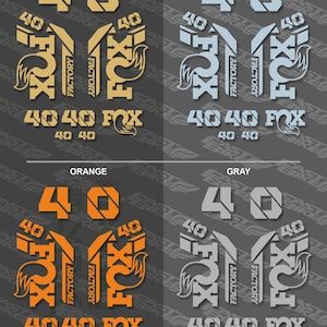 Fox 40 Decal Stickers Bike Fork - Etsy
