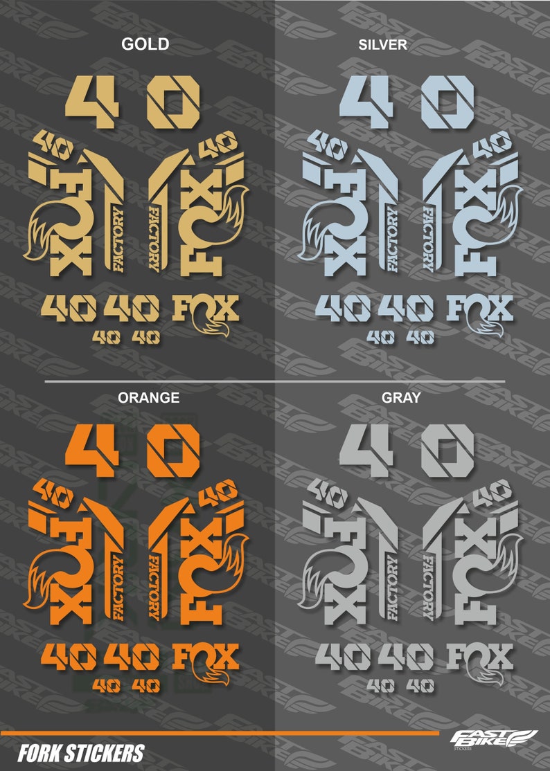 Fox 40 Decal Stickers Bike Fork - Etsy