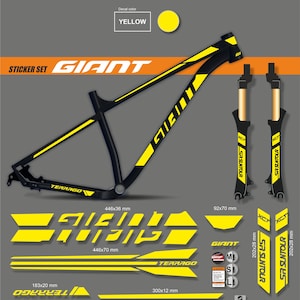 Custom Made GIANT Terrago Decal Stickers on Bike. GIANT Decals - Etsy