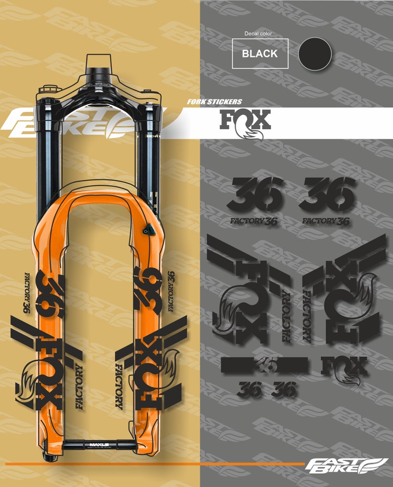 Fox 36 2018 Factory Decals Stikers - Etsy