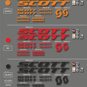 Custom Made Scott Stickers on Bike. Scott Decals - Etsy