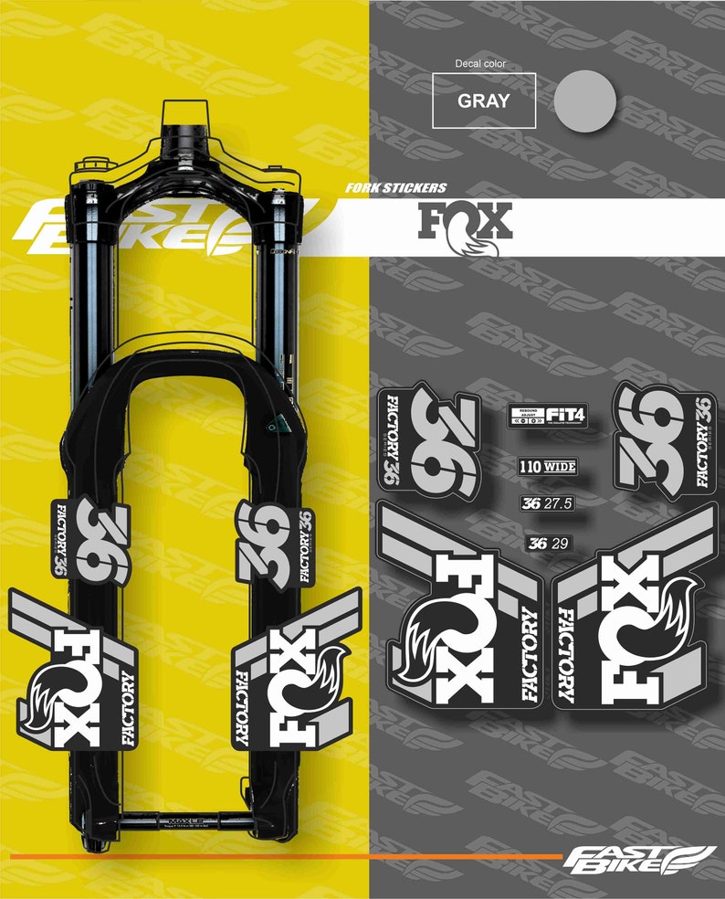 Fox 36 2018 Decals Stikers - Etsy