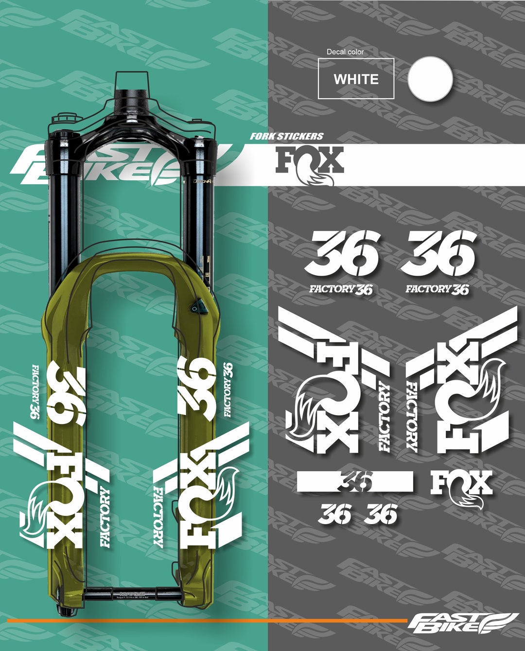 Fox 36 2018 Factory Decals Stikers - Etsy
