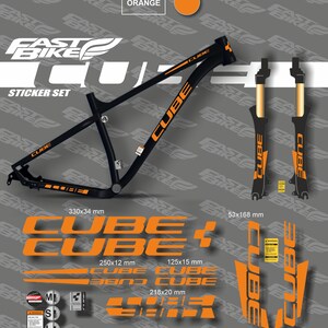 Custom Made Cube Decal Stickers on Bike. Cube Decals - Etsy