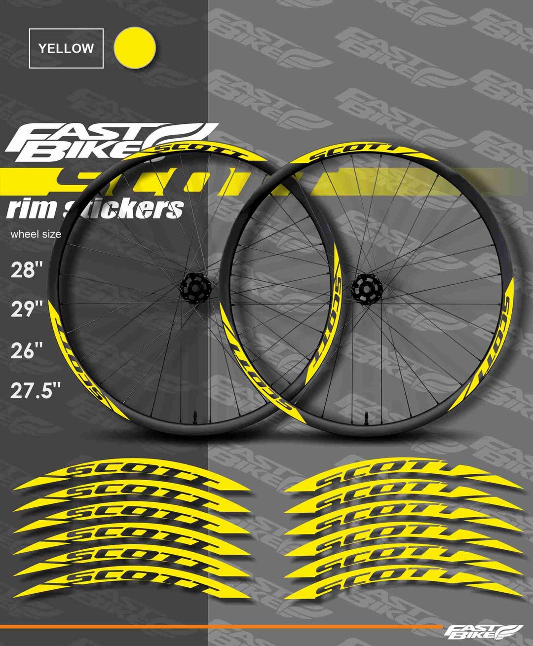 Individuell angefertigte Scott Bike Felgen Aufkleber. Scott Sticker am ...