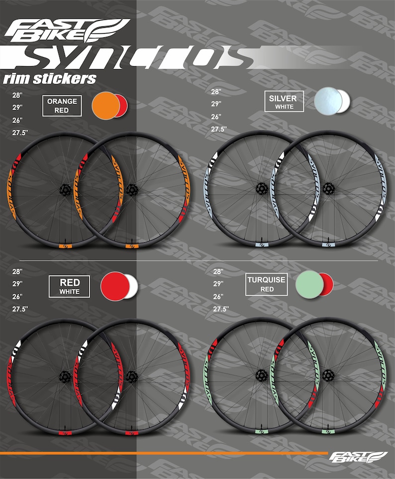 Custom Syncros Bike Rim Decal Stickers: 26-29" Wheels - Etsy