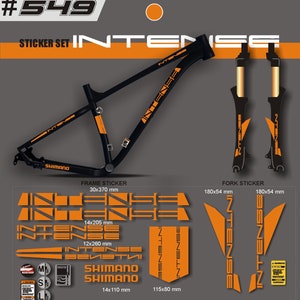 Custom Made Intense Decal Stickers on Bike.intense Decals - Etsy