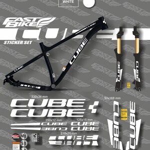Custom Made Cube Decal Stickers on Bike. Cube Decals - Etsy