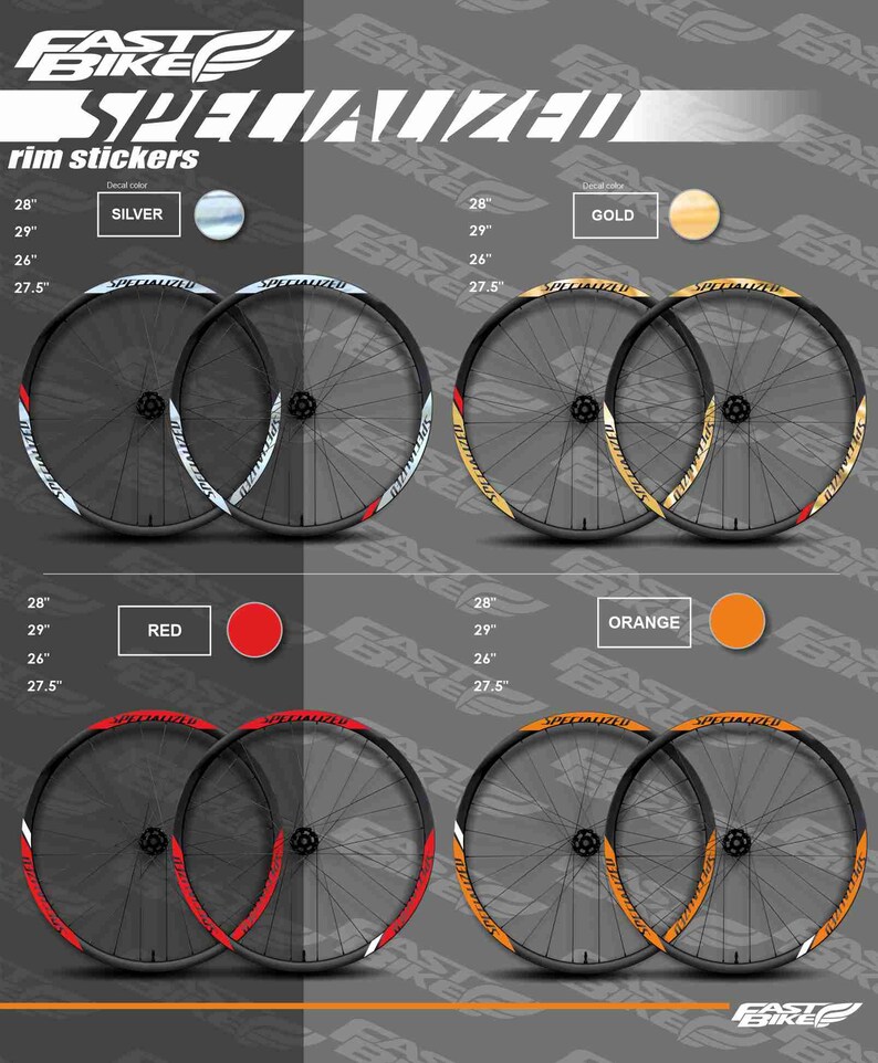 Specialized Bike Rim Decal Stickers. Specialized Stickers on - Etsy