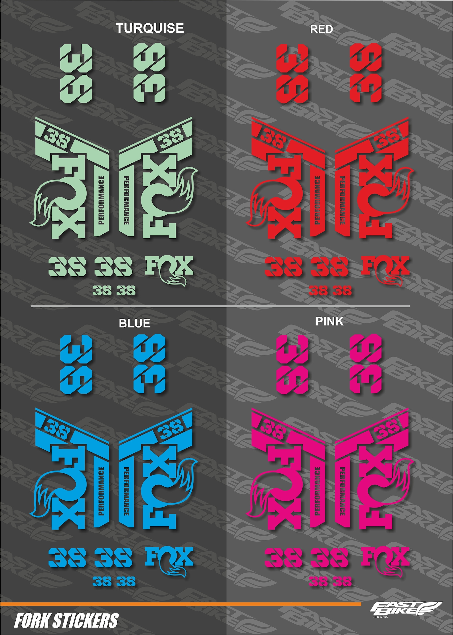 Fox 38 Performance Decals Stikers - Etsy