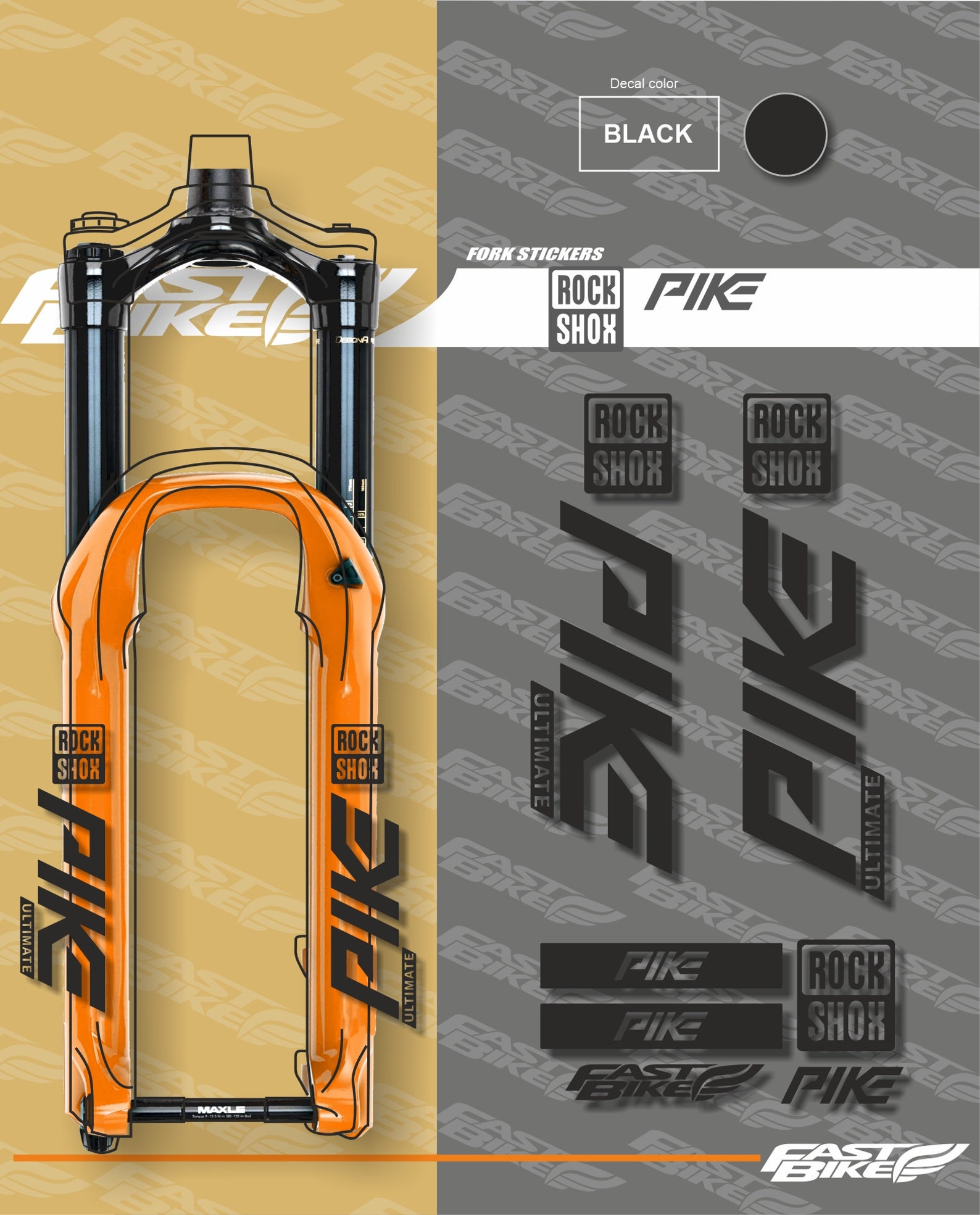 Rock Shox Pike Decal Bike Fork - Etsy