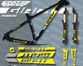 Custom Made Giant Style Bike Frame Decals Stickers. Made From High ...
