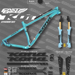 Custom Made Kona Decal Stickers on Bike. Kona Decals - Etsy