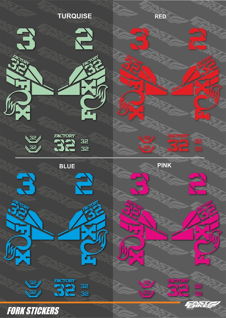 Fox 32 Factory Decals Stikers - Etsy