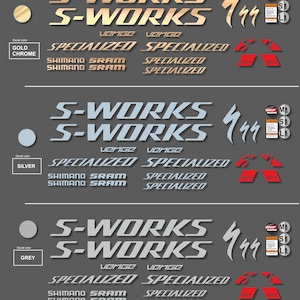 Custom Made S-WORKS Venge Style Bike Frame Decals Stickers - Etsy