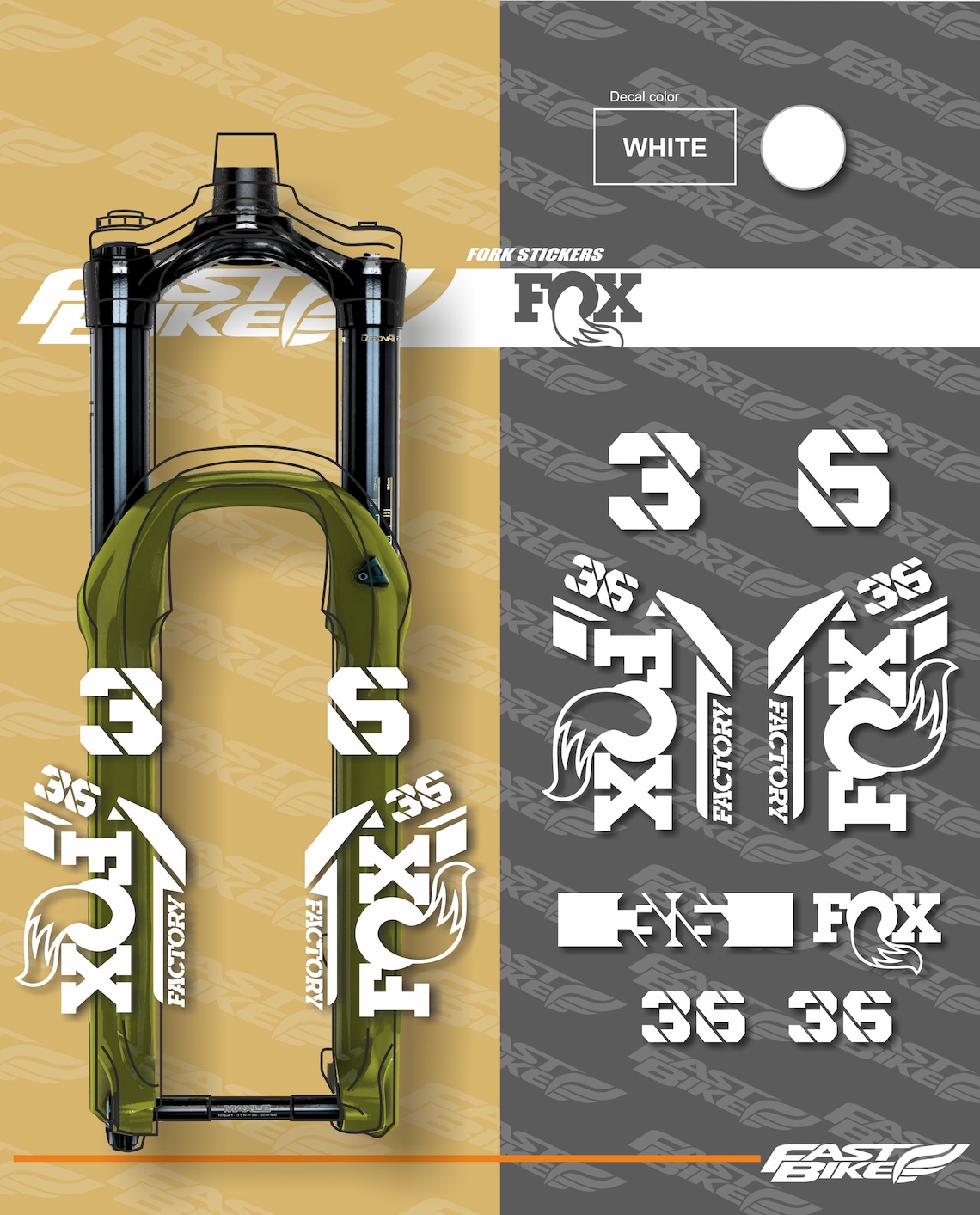 Fox 36 Decal Stickers Bike Fork - Etsy