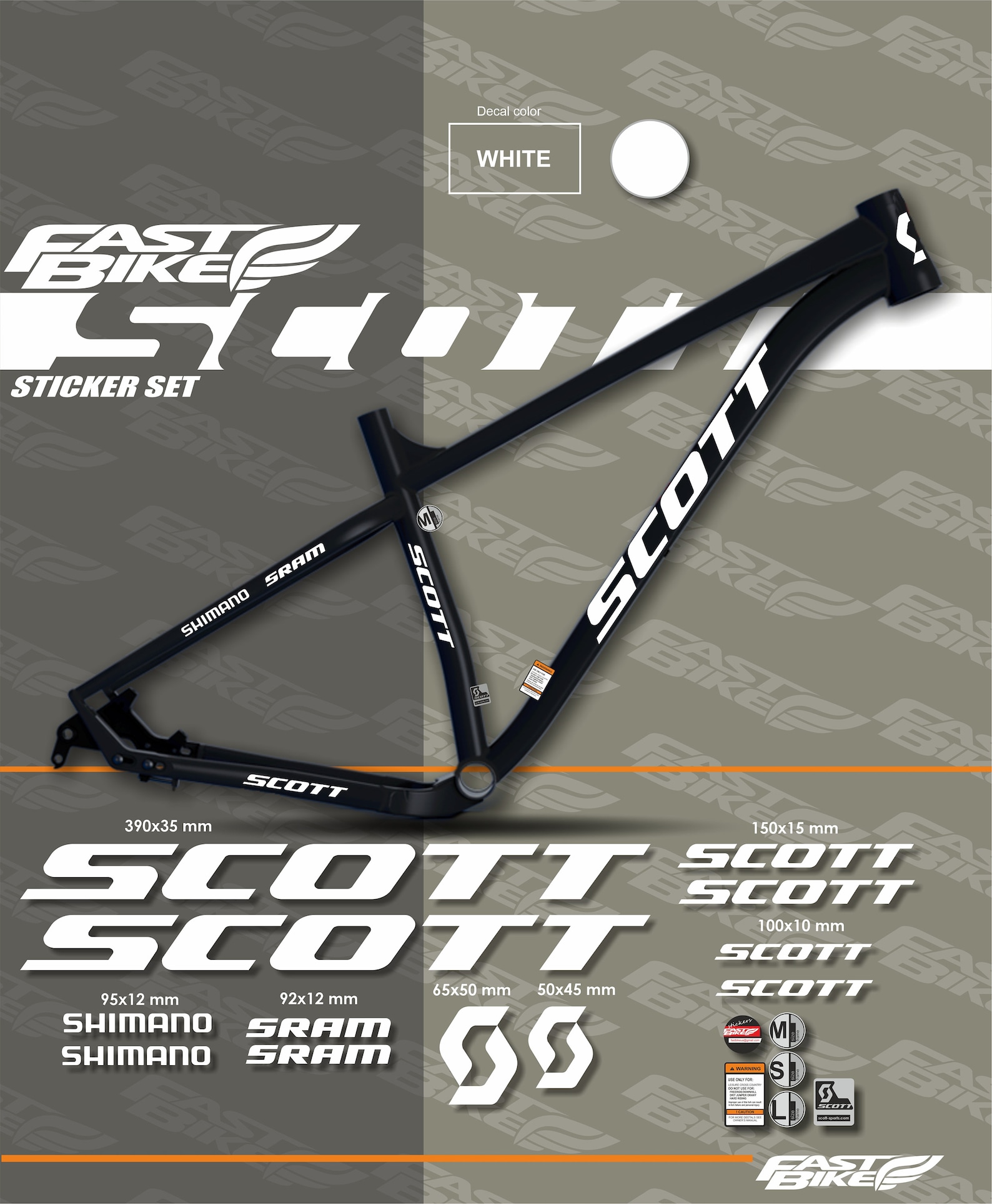 Custom Made Scott Stickers on Bike. Scott Decals - Etsy