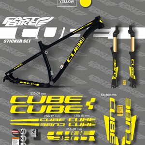 Custom Made Cube Decal Stickers on Bike. Cube Decals - Etsy