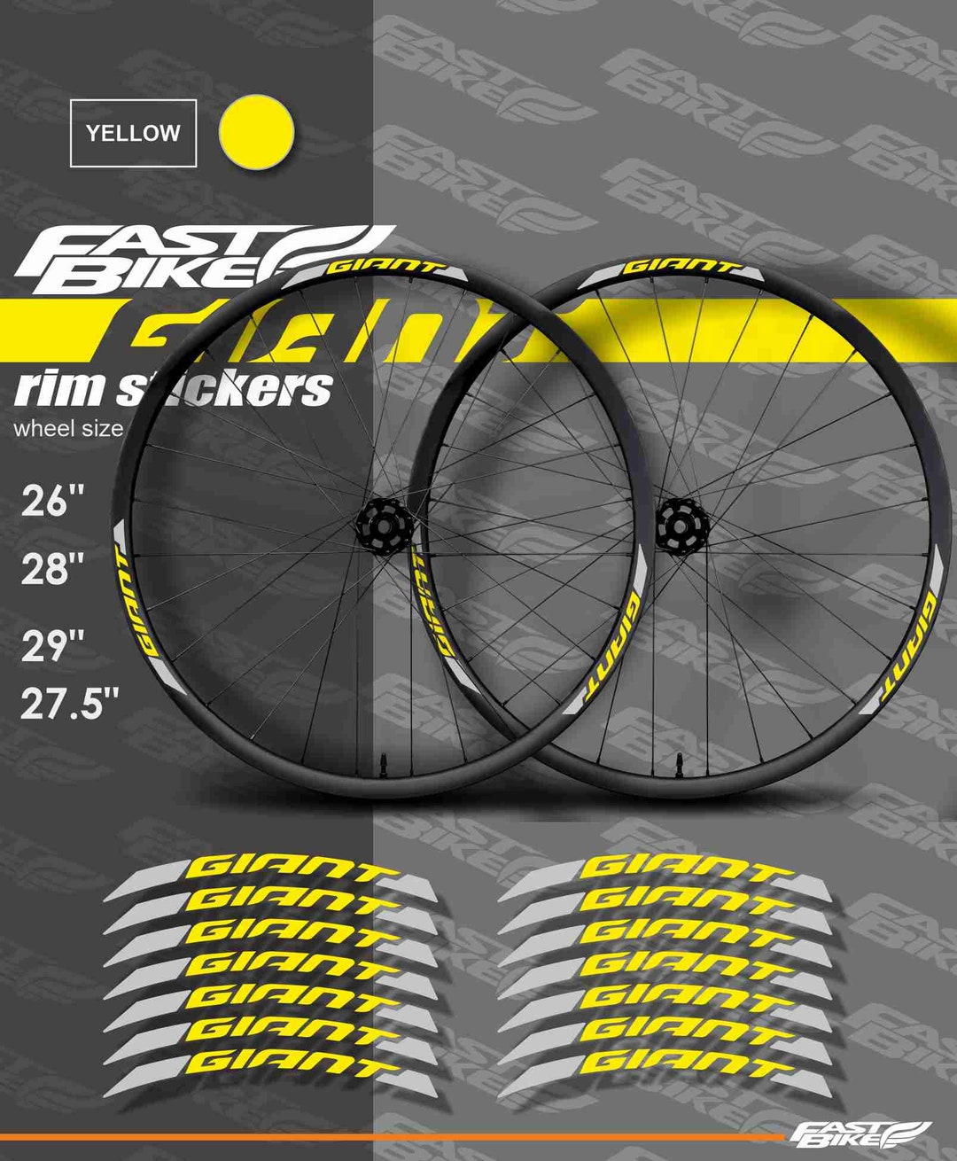 Custom Made GIANT Bike Rim Stickers - Etsy