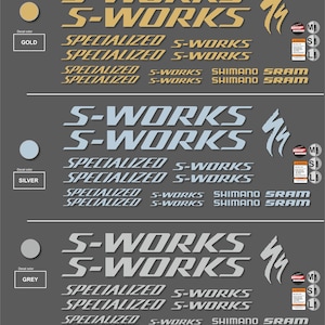 Custom Made S-works Decal Stickers on Bike.s-works Decals - Etsy