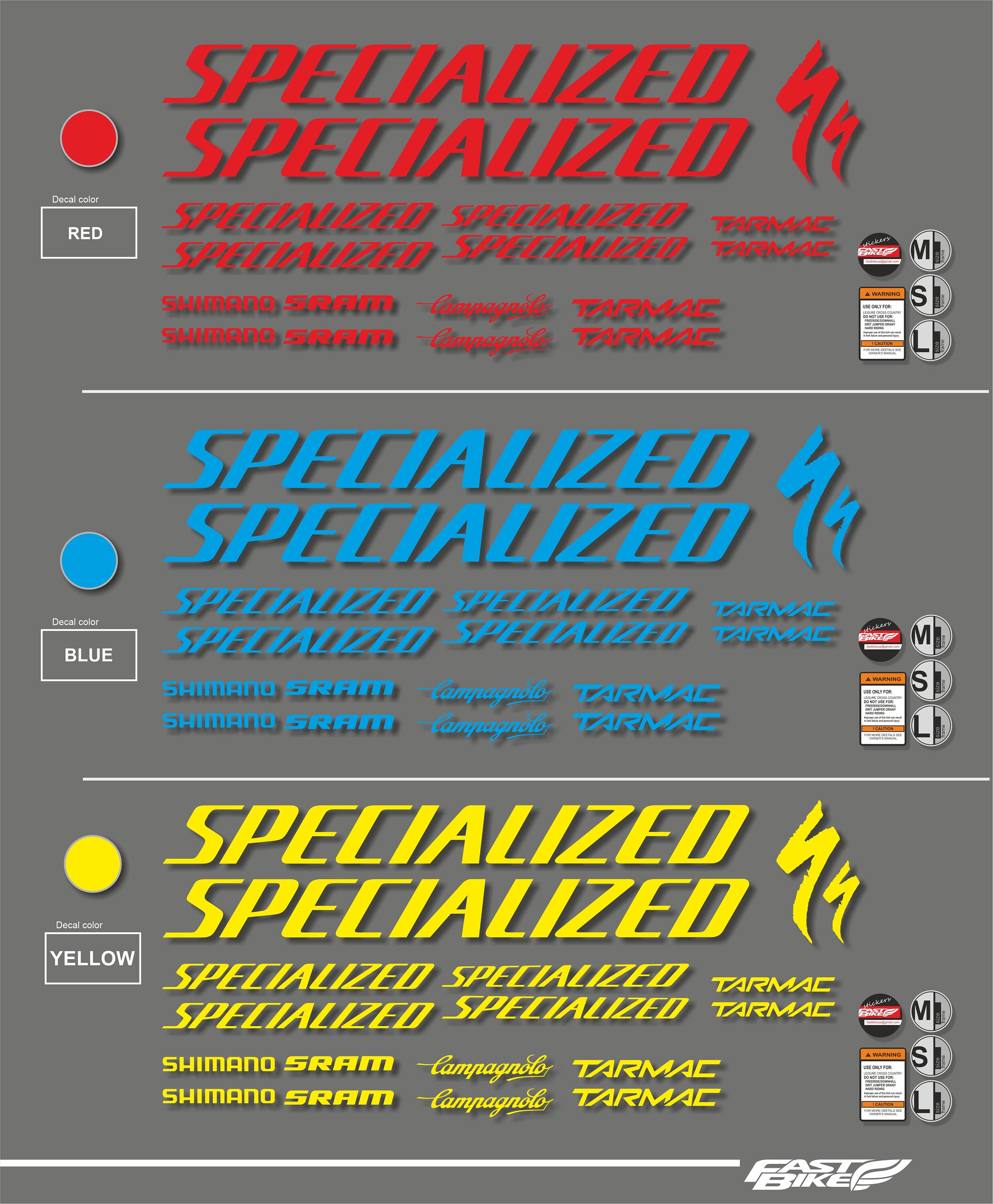 Custom Made Specialized Tarmac Decal Stickers on Bike. - Etsy Australia