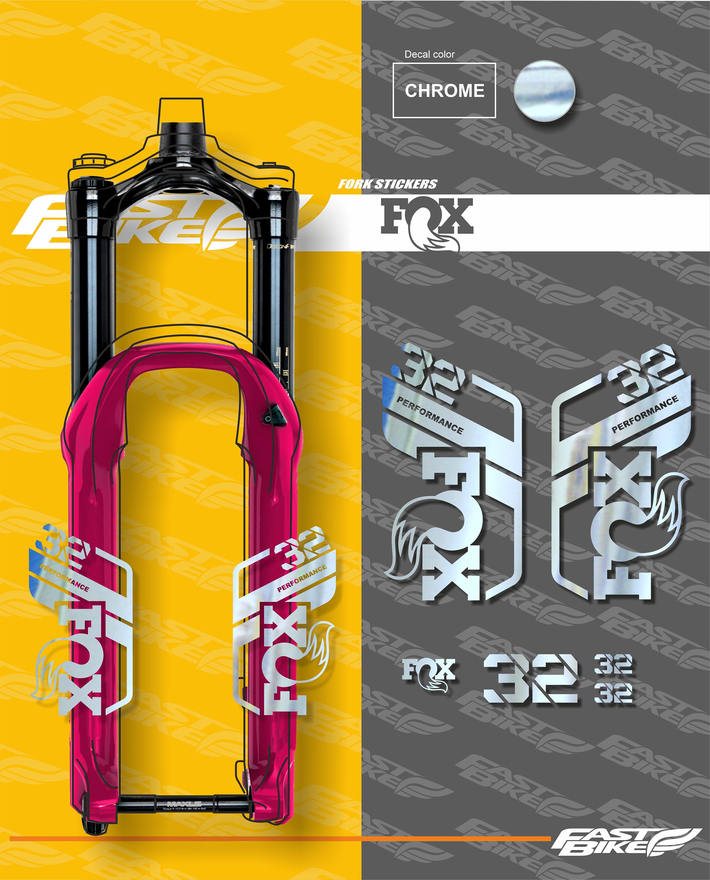 Fox 32 Performance Decals Stikers - Etsy