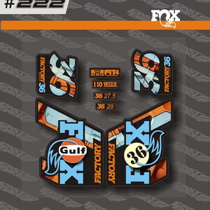 Fox 36 Gulf Stickers Bike Fork Bike Accessories Bike Stickers Bike ...