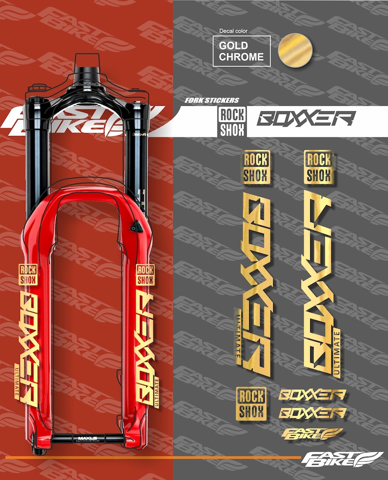 Boxxer Stickers Bike Fork - Etsy