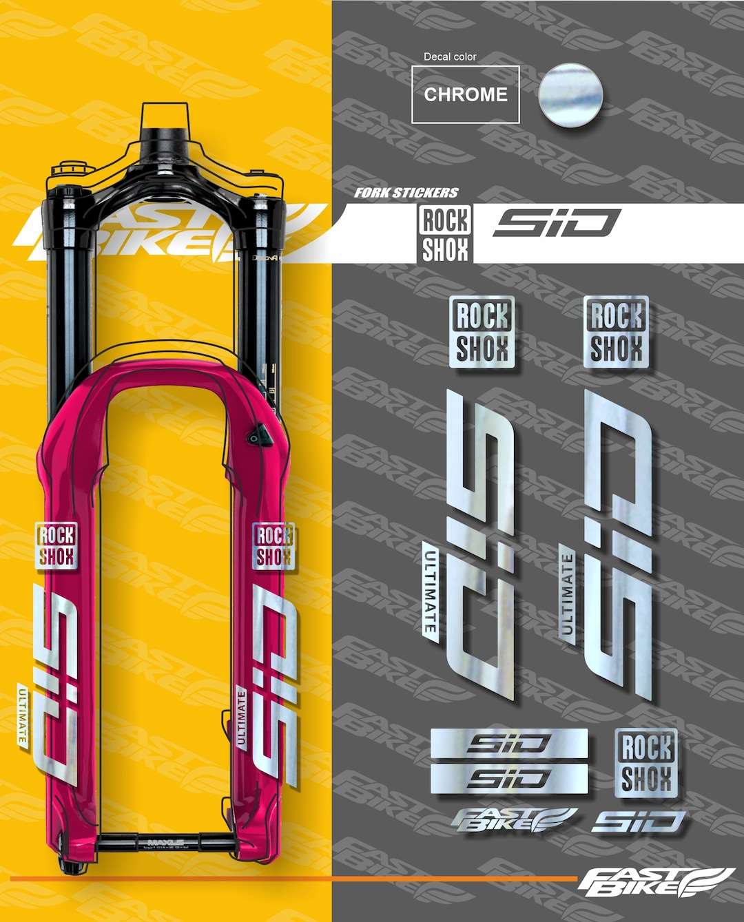 Rock Shox SID ULTIMATE Decal Bike Fork - Etsy